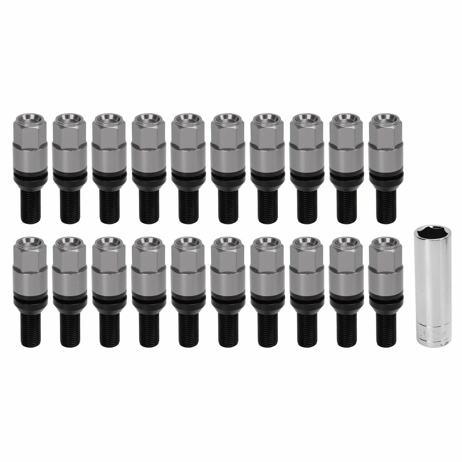 20 шт. M14x1,5 конусное сиденье, колесные болты, гайки, конический болт, универсальные автомобильные аксессуары для авто, титана