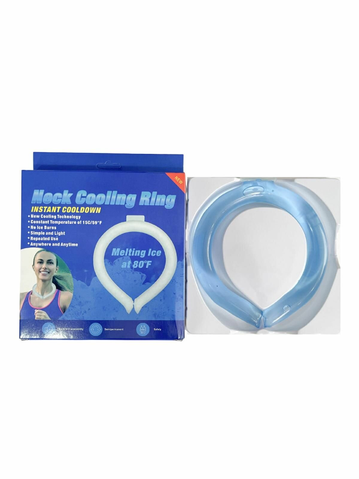 Набор для выживания, Летнее холодное кольцо для подвешивания на шее-синее-три поколения