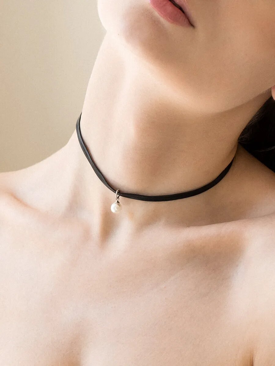 Чокер, жемчуг имитация