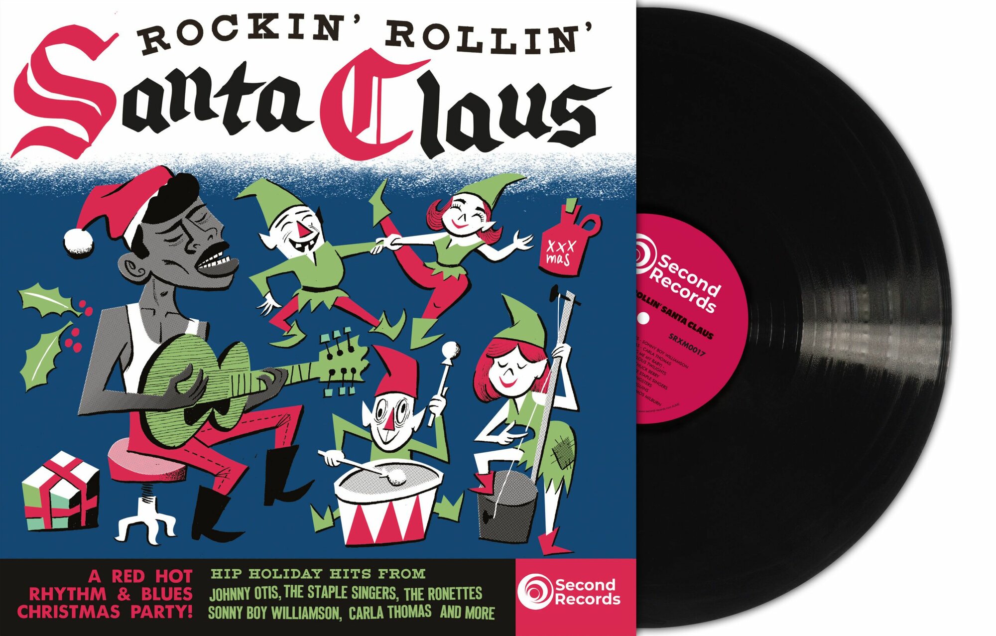 Новогодний сборник Rockin Rollin Santa Claus, (LP, Compilation, 180 Gram Black Vinyl) Виниловая Пластинка