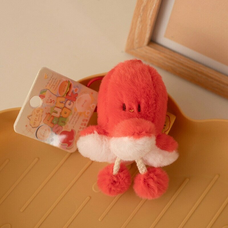 Simulation food plush toy mini keychain pull out stuffed animal kids party favors