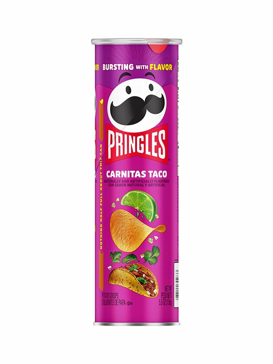 Картофельные чипсы Pringles Carnitas Taco / Тако с мясом, 158 гр