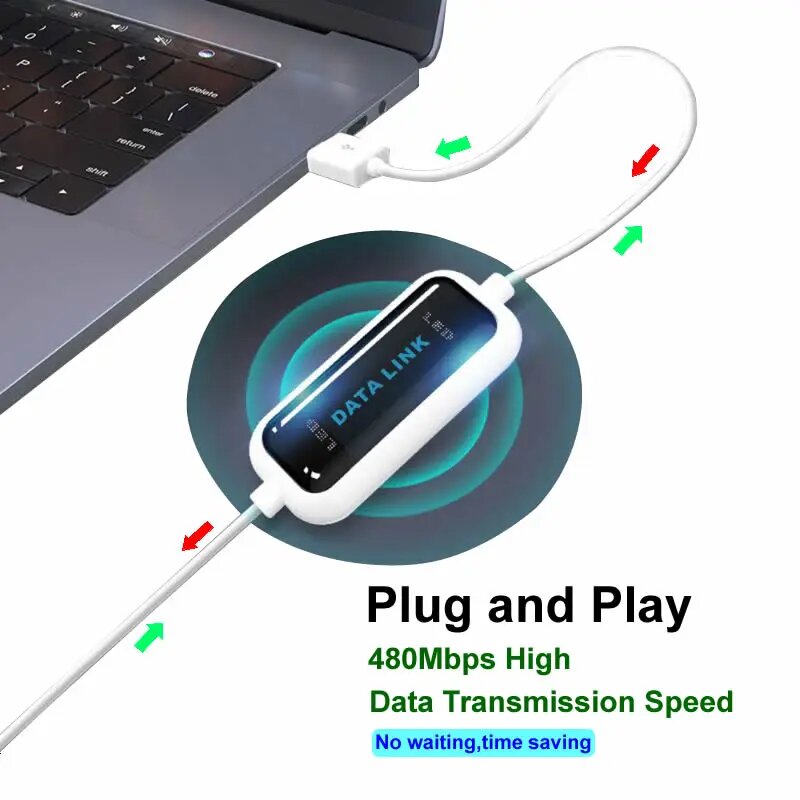 Высокоскоростной USB-ПК к ПК онлайн-получите Data Link, кабель для передачи файлов, разъем для копирования линии между 2 компьютерами
