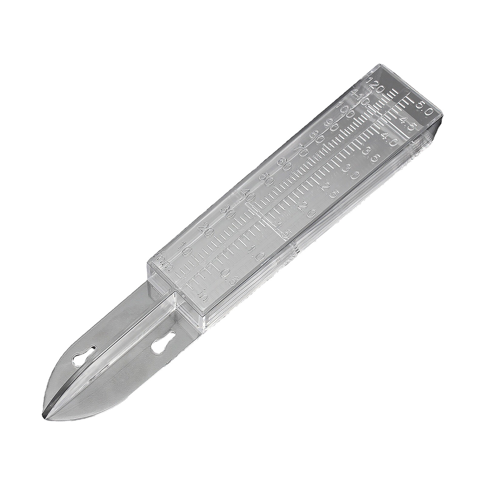 Дождемер Пластиковый Прозрачный 5 дюймов для Измерения Дождевой Воды в Лужайке Дворе Саду У дома На улице, Масштаб 120мм и 5 дюймов, Материал Пластик, Размер упаковки 27*5*3см, Вес упаковки 90г, 1 шт.