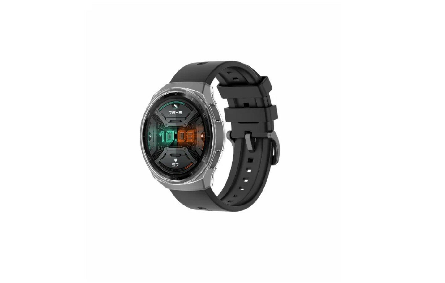 Чехол-кейс-пенал MyPads для умных смарт-часов Huawei Watch GT 2 Classic / Sport / Elite 46 mm силиконовый прозрачный