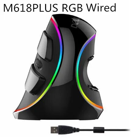 Delux M618 PLUS RGB вертикальная игровая мышь