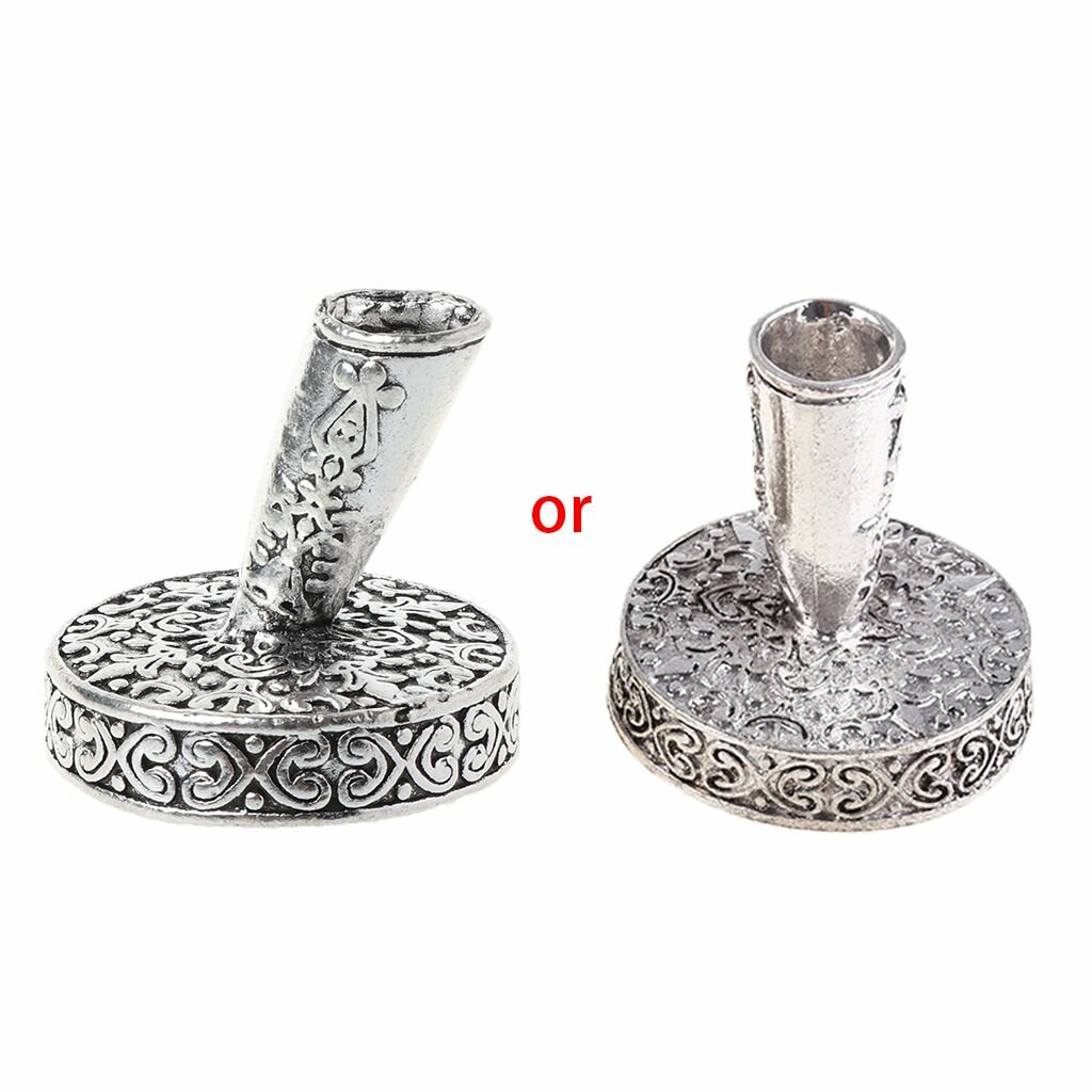 Винтажная металлическая подставка для пера с перьями