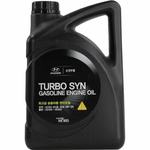 Моторное масло MOBIS Turbo SYN Gasoline 5W-30, 4 л Hyundai / KIA арт.0510000441