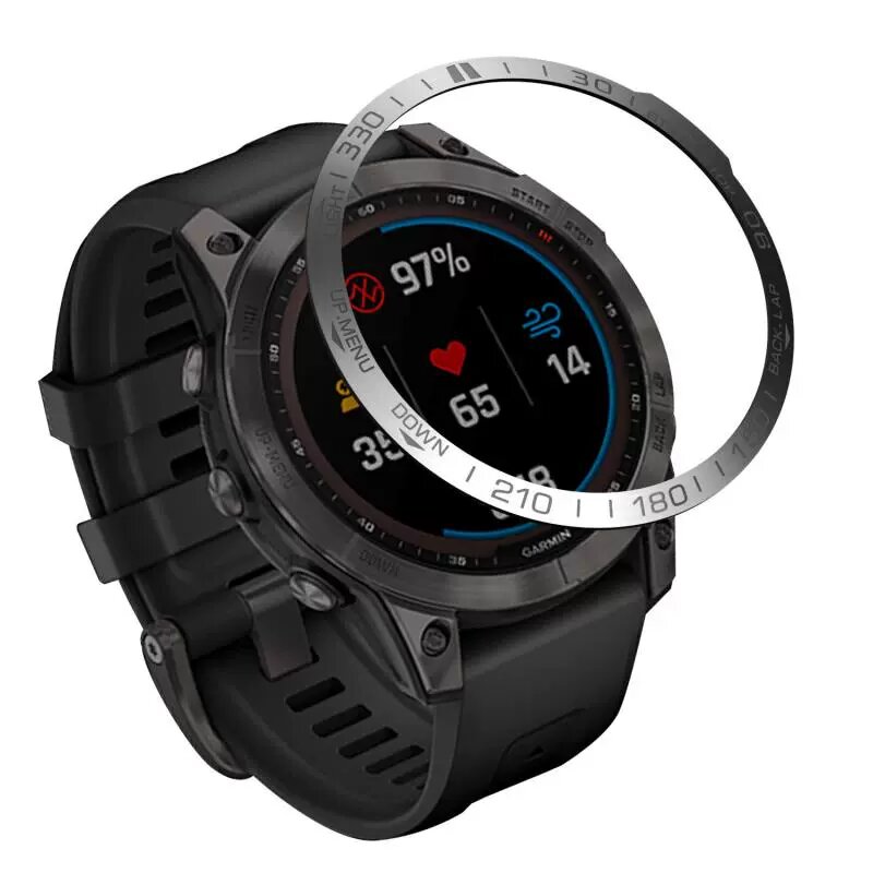 Защитное кольцо из нержавеющей стали для циферблата Garmin Fenix 7 Pro, металлическая замена Другое_Тип A, серебристый