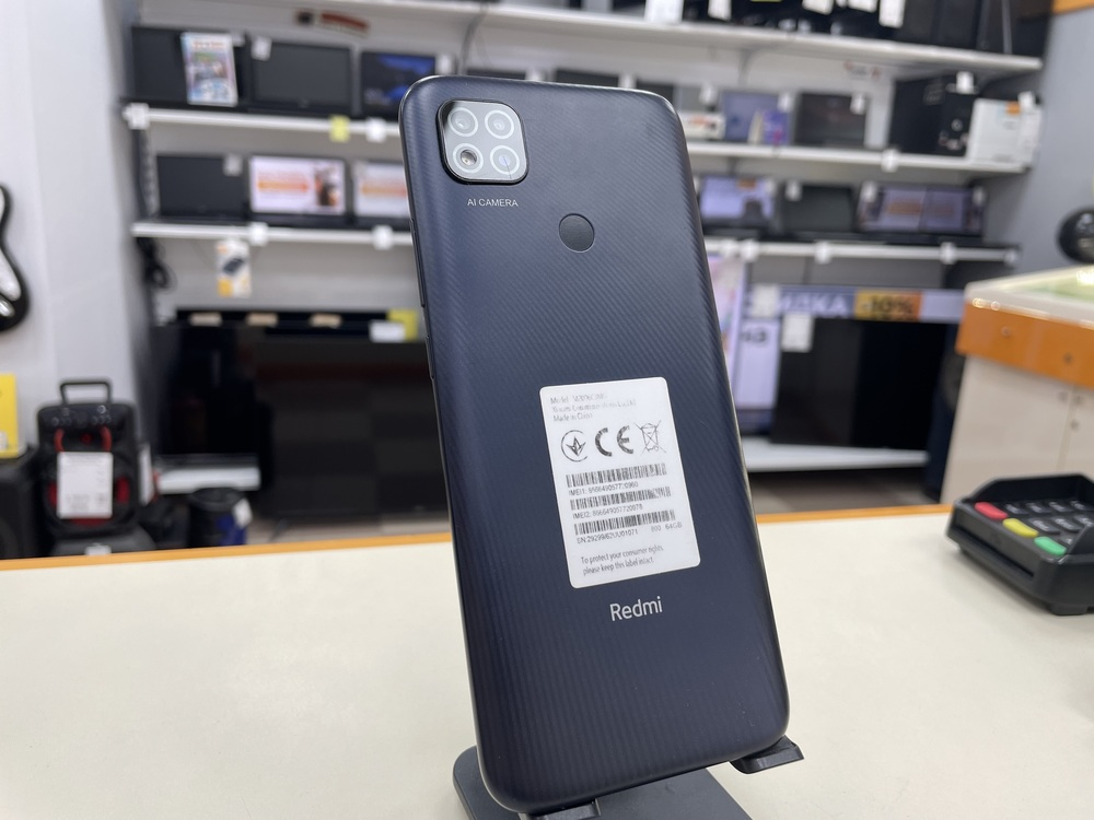Смартфон Xiaomi Redmi 9C 3/64GB (NFC), черный (Midnight Gray), Б/У, Уценка