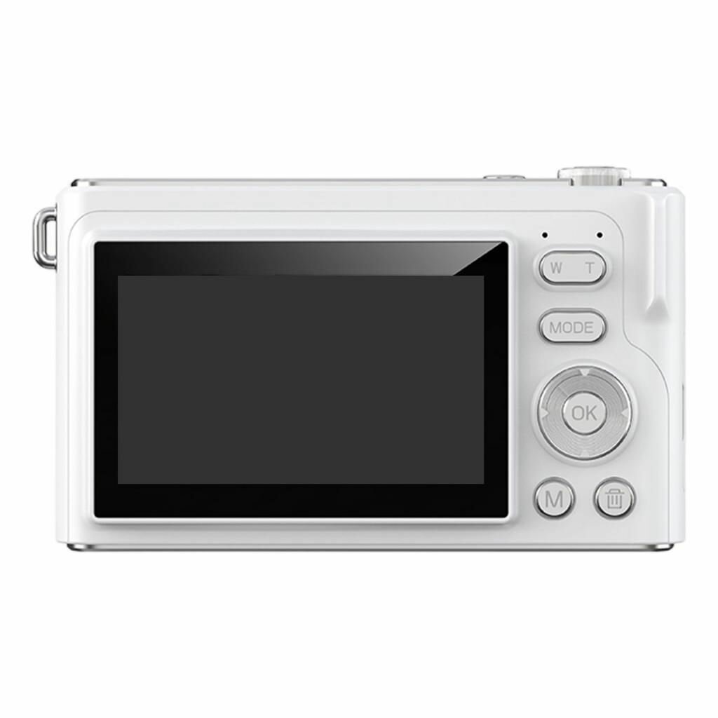 Цифровая камера 4K UHD видео 48МП фото 5-кратный зум для детей и подростков, компактный дизайн, белый цвет, запись видеоблогов, съемка в движении