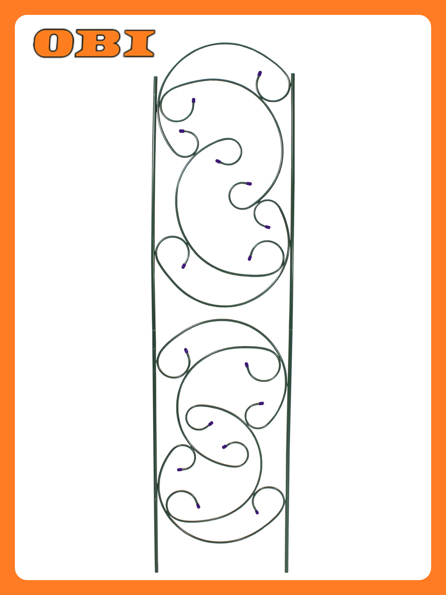 Шпалера Клевер-С "Эска", для вьющихся растений, разборная, металл, 2.4 м, зеленая