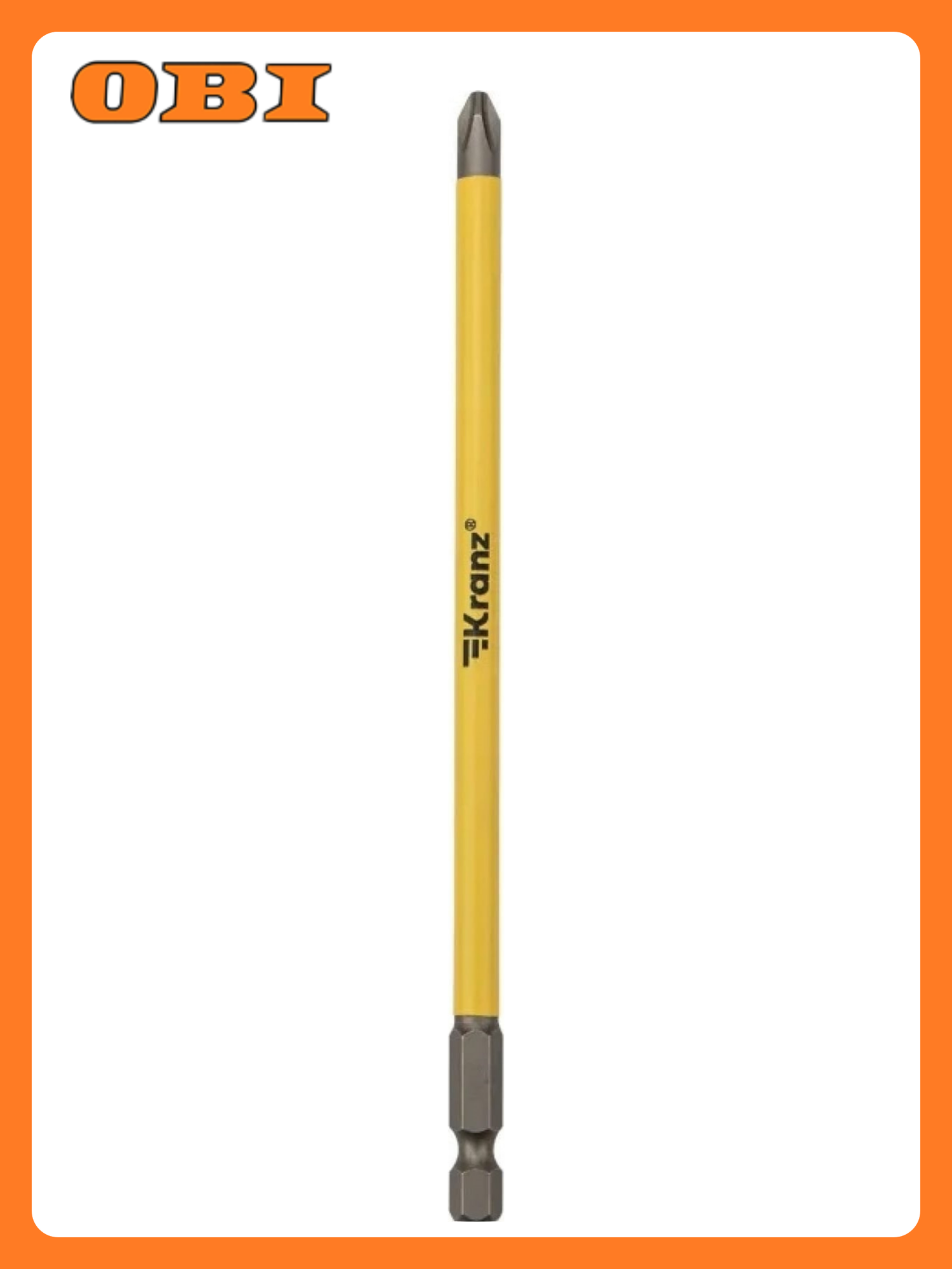 Бита Kranz PH2, односторонняя, 150мм, намагниченная, сталь S2