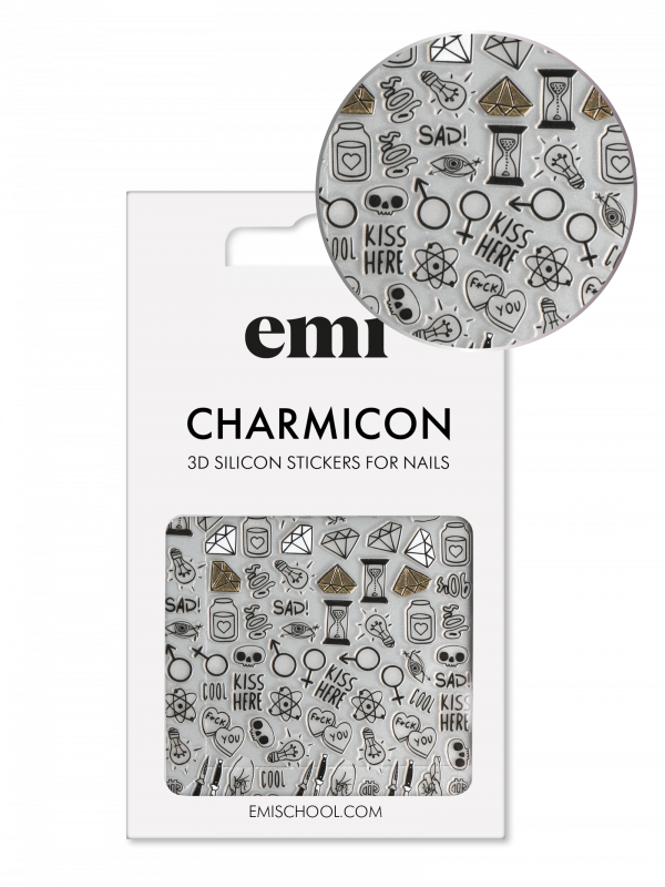 Силиконовые стикеры для ногтей EMI, Charmicon 3D Silicone Stickers №189 Своя атмосфера