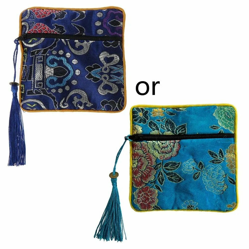 Китайские шелковые мешочки для ювелирных изделий, Органайзер свадебных сумок с вышивкой