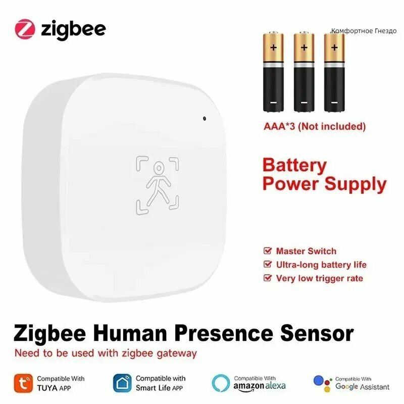 Tuya ZigBee маломощный детектор присутствия человека, интеллектуальный PIR-датчик человека, радар-детектор 24G, датчик движения, совместимый с Smart Life