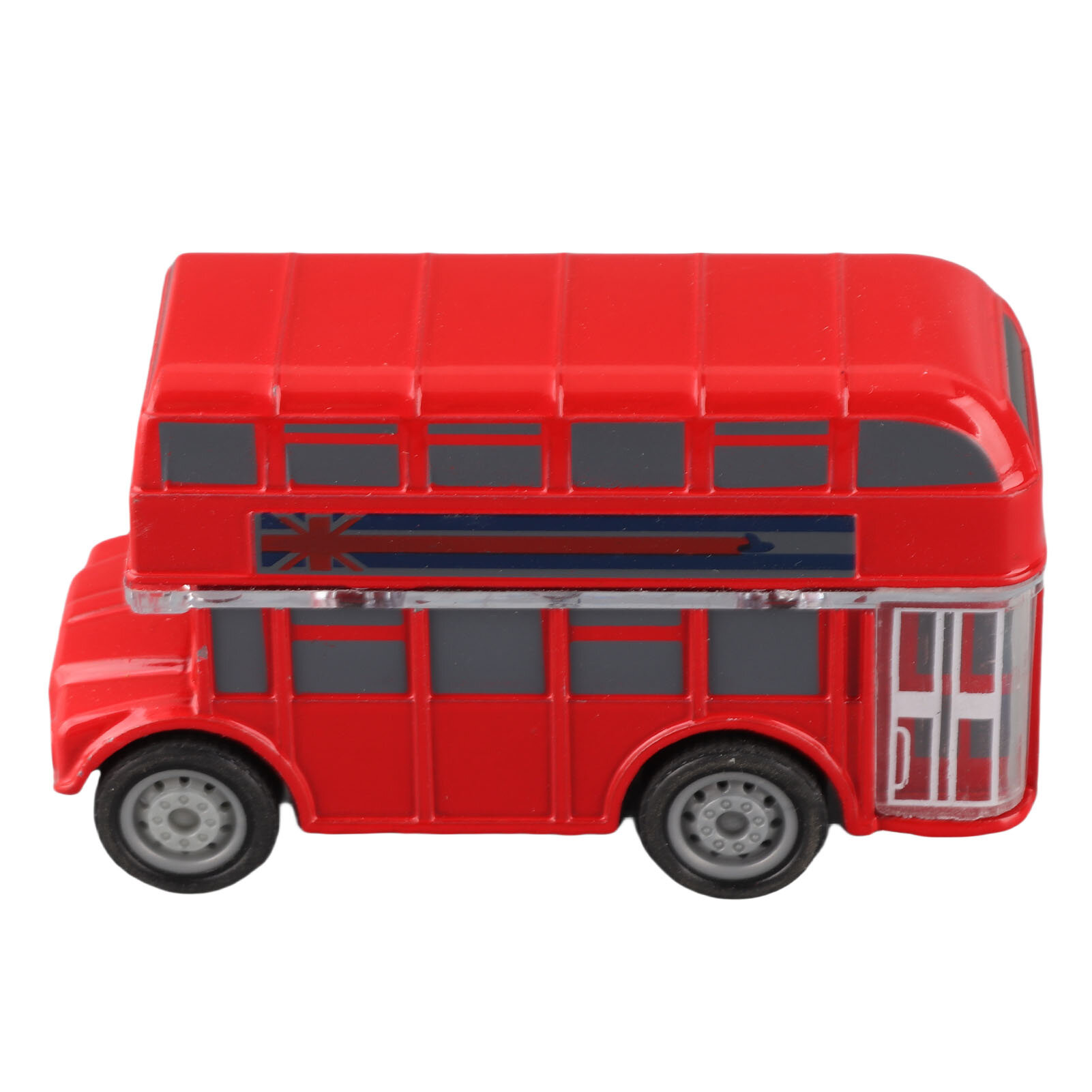 Игрушечный автобус из сплава в виде мультяшного автомобиля, высокоточная модель для детей с инерционным механизмом.