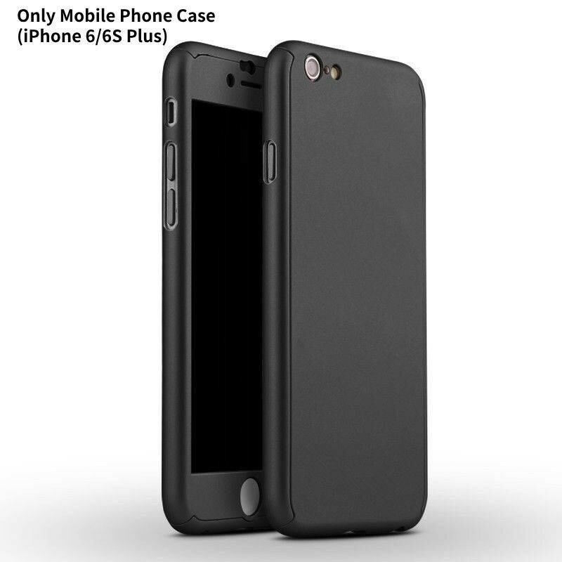 Чехол solid color для и с 360-градусной защитой black для iPhone 6s plus
