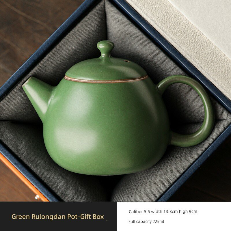 Чайник Руяо, фарфоровый чайник для заваривания чая, керамическая глазурь с эффектом кракле, подходит для домашнего