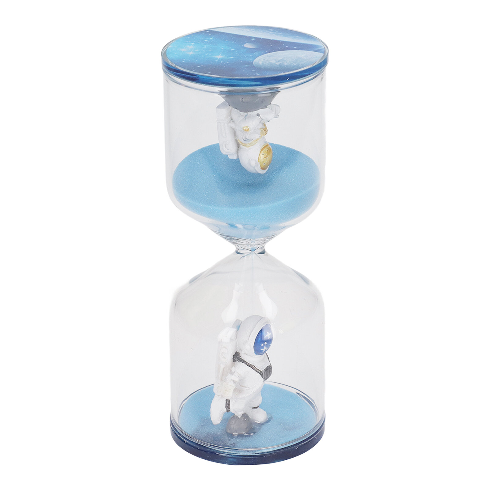 Декоративные песочные часы в виде космонавта, обучающие часы для офиса, дома, кухни, рабочего стола, синие, 30 минут.