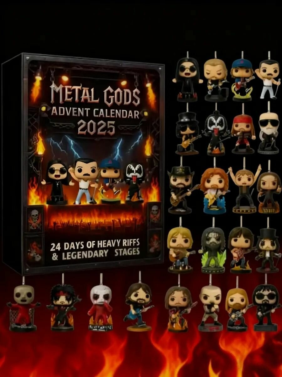 Адвент-календарь 2025 Rock Metal Legends, 24-дневный рождественский обратный отсчет