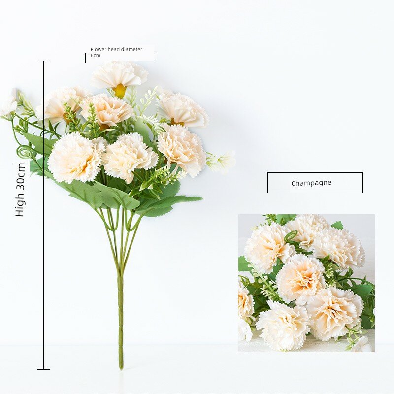 Маленькая гвоздика, искусственный цветочный букет, цветочная композиция, пластиковый цветок, украшение для дома,