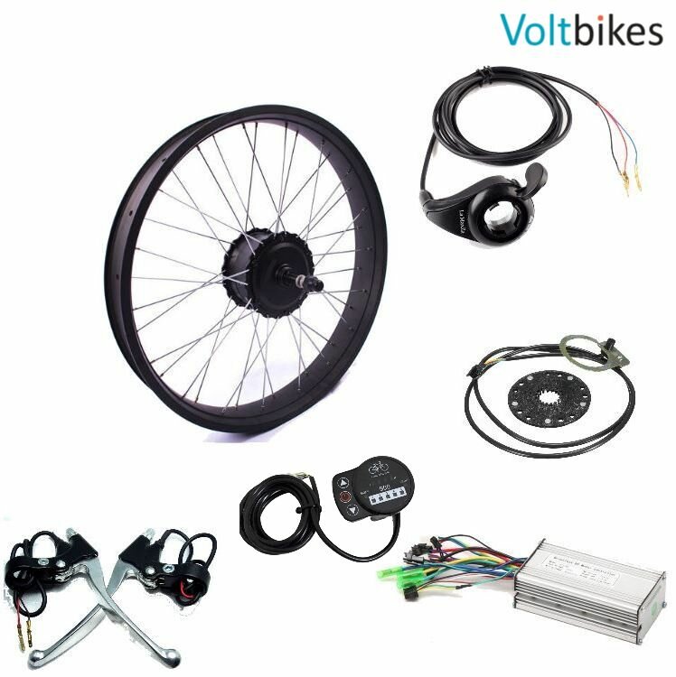 Мотор-колесо для фэтбайка заднее редукторное, 24" 750Вт, KT LED 900, 170мм, набор (KT-DDK)