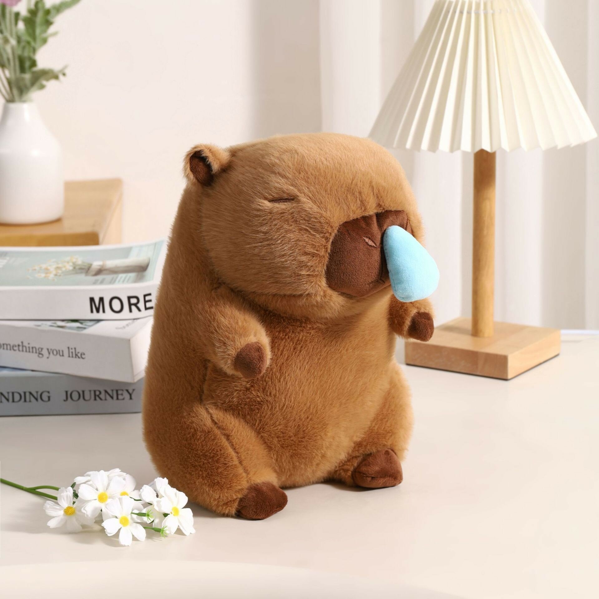 Чистый красный взрыв капибала кукла капибара плюшевая игрушка креативная кукла подарок на день рождения оптом Стиль