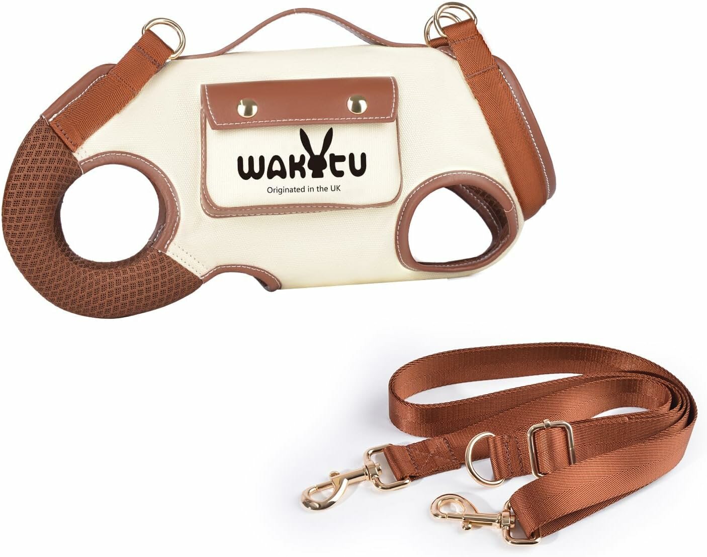 Переноска-шлейка для собак Wakytu Dog Harness с регулируемым поводком, размер S