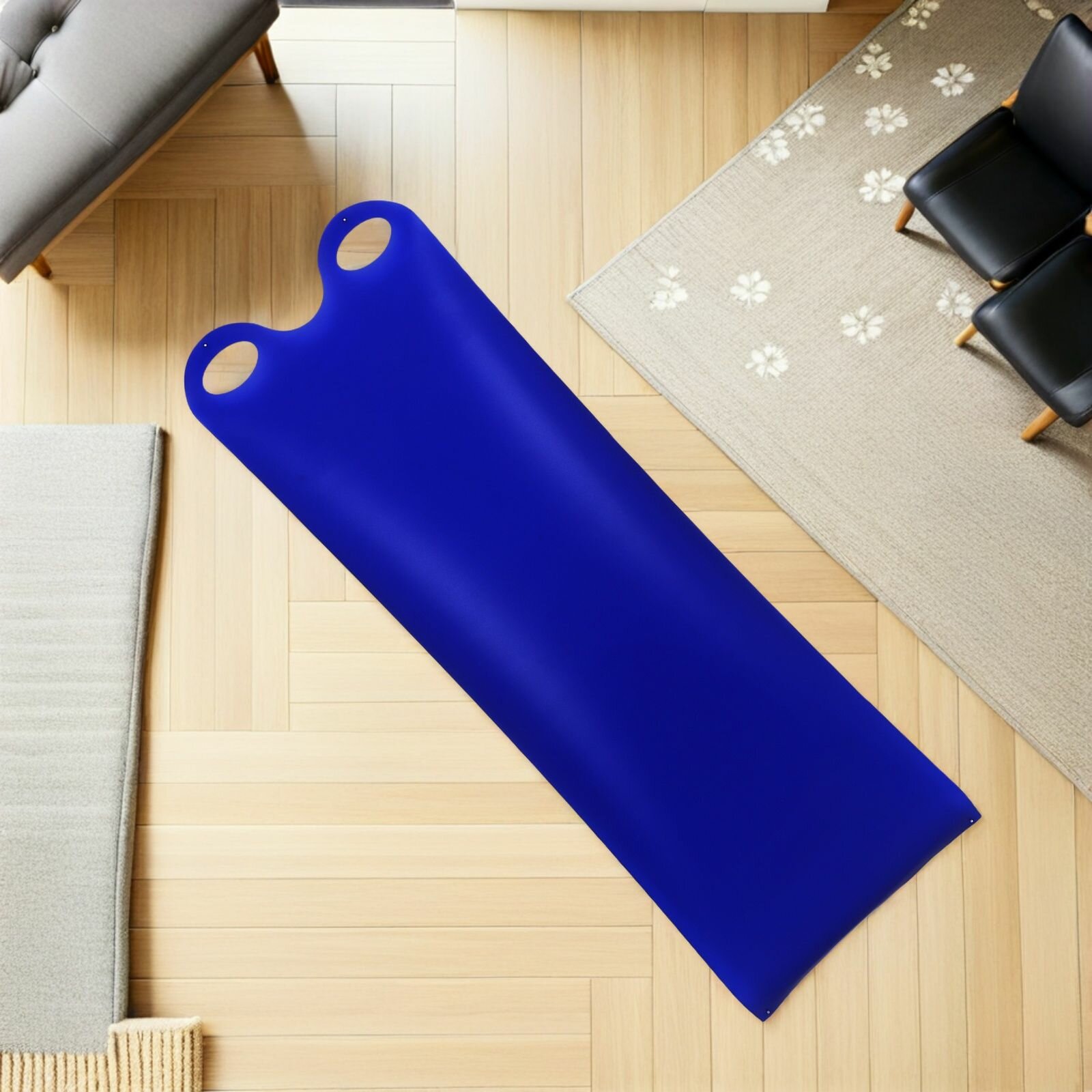 Пластиковый сноутюбинг для взрослых, лёгкий, складной, для катания на снегу и песке, синий