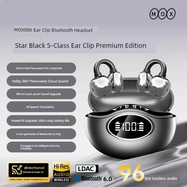 Беспроводные наушники Bluetooth Premium Edition с 100-часовой батареей, звуком Dolby 360°, двойным микрофоном и