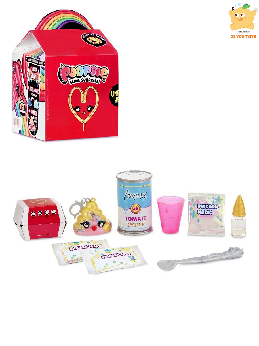 MGA Poopsie Slime Surprise Poop Packs Series / Сделай сам, Игрушки-сюрпризы из слизи, Тема быстрого питания, Глухая коробка, Подходит для детей старше 5 лет