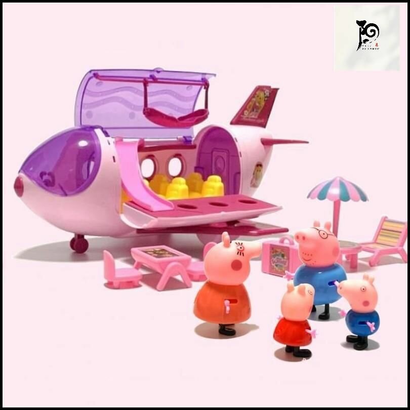 Peppa pig Поросёнок Пейдж игрушечный самолет розовый игрушка подарочный набор на день рождения