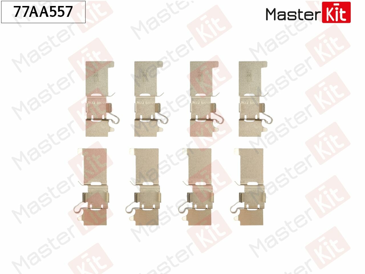 Комплект установочный тормозных колодок Toyota Camry V4 06-14Lexus ESV4 06-12 MasterKit 77AA557