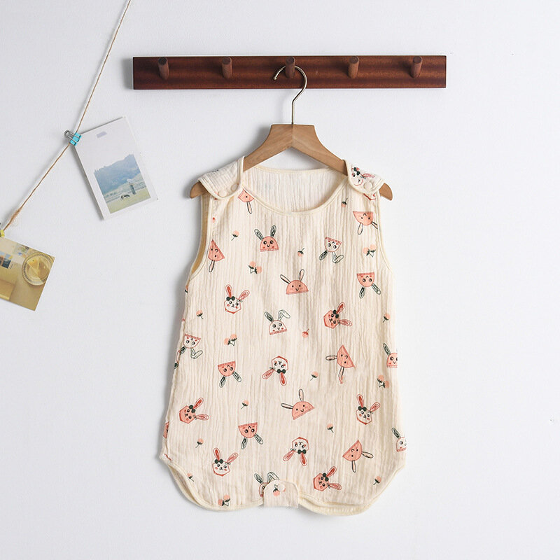 Спальный мешок для новорожденных, детский спальный мешок из марли, тонкое анти-ударное одеяло для детей весной и летом, универсальные пижамы для детей на все сезоны