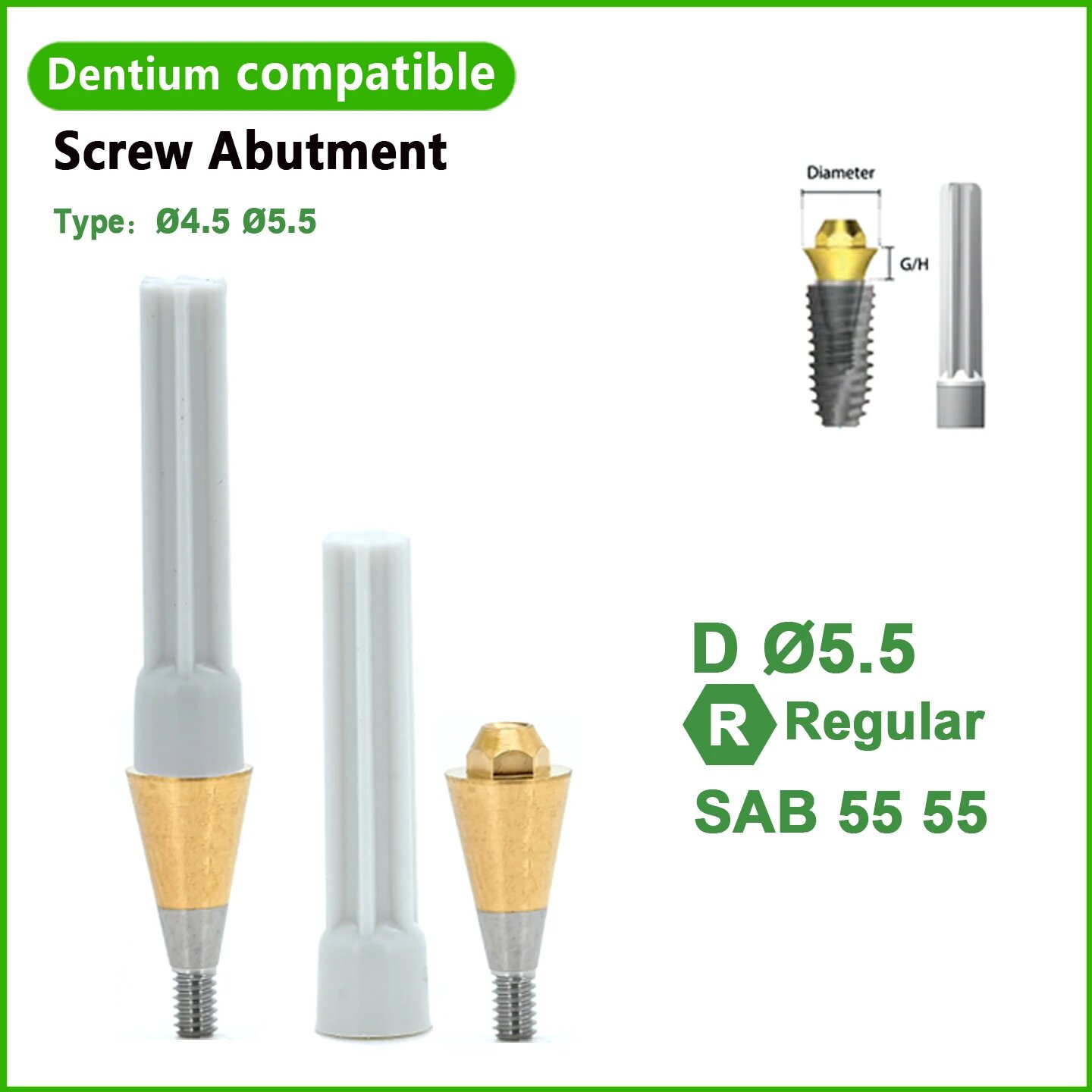 Прямой абатмент Dentium Multi Unit титановый SAB 45 55