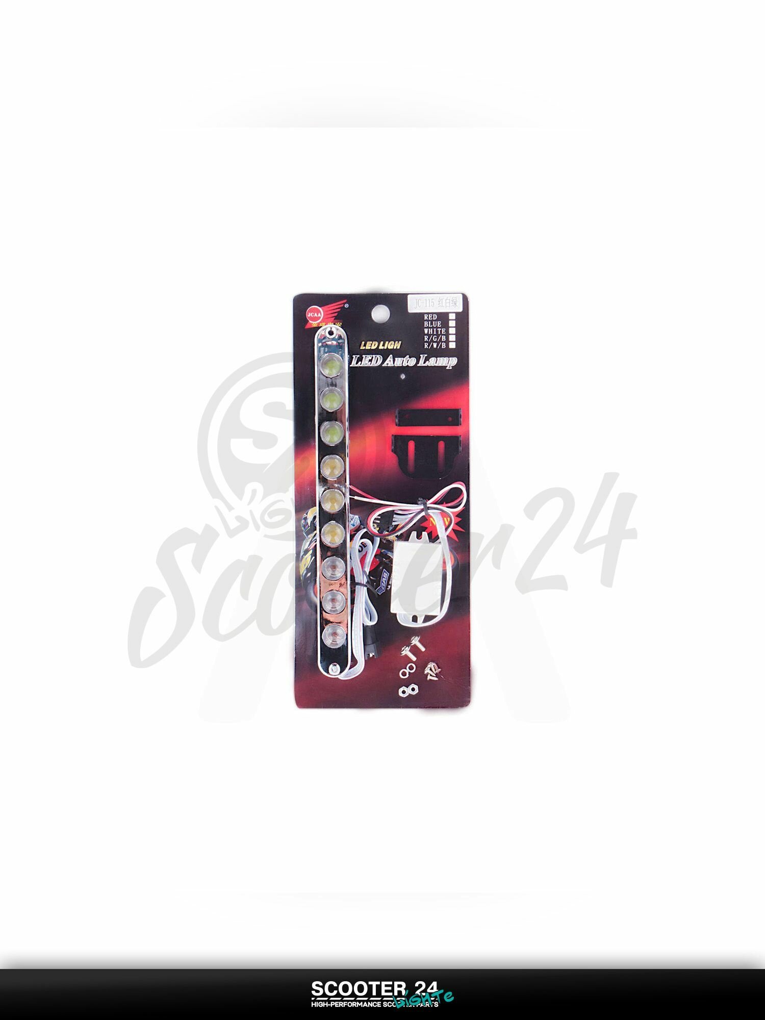 Дневные ходовые огни, для мототехники универсальные (9 диодов) (зеленые, mod: JC-115) "JCAA"