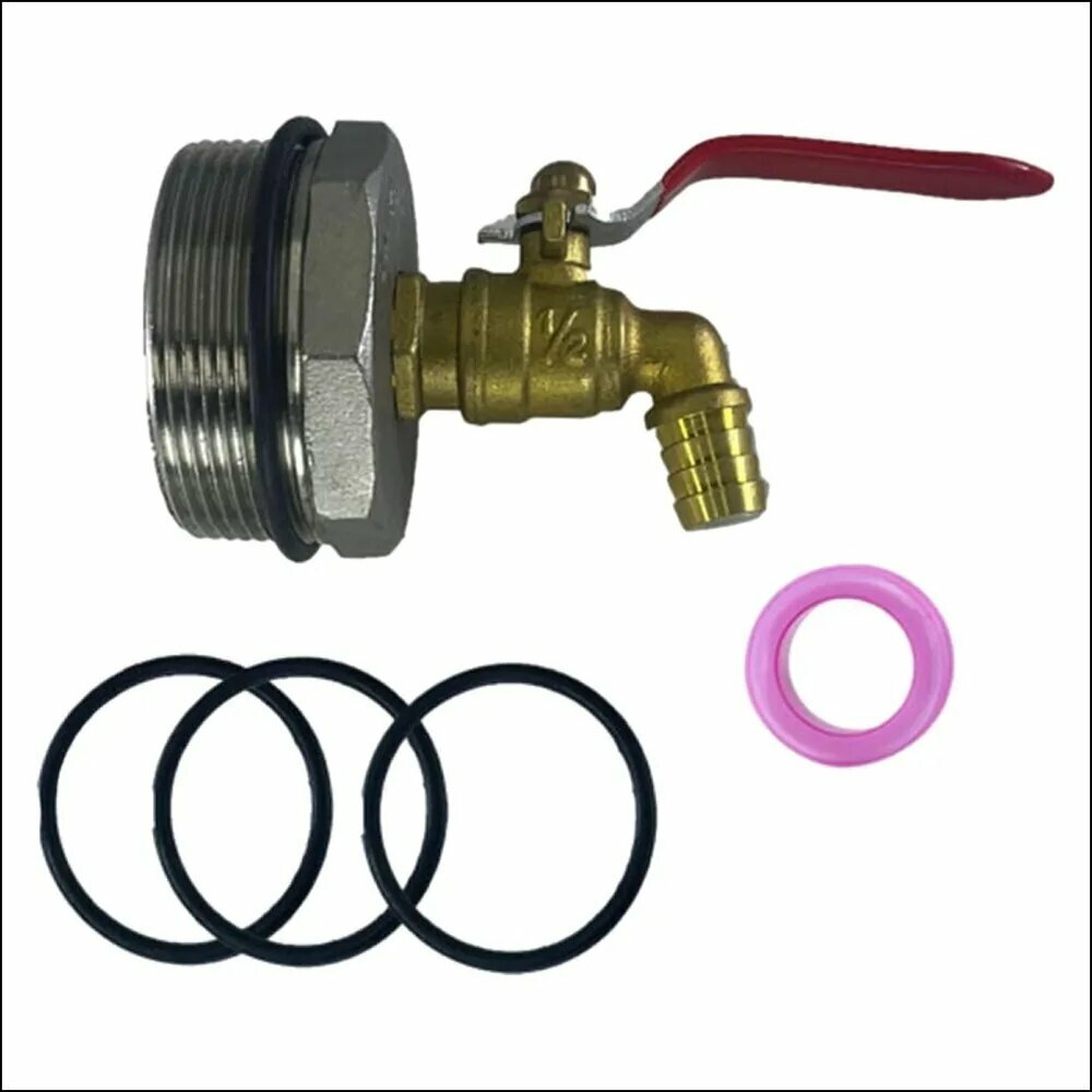 Кран для бочки, 55 галлонов, протекающий, 2 дюйма, фитинг с прокладками, сменные детали