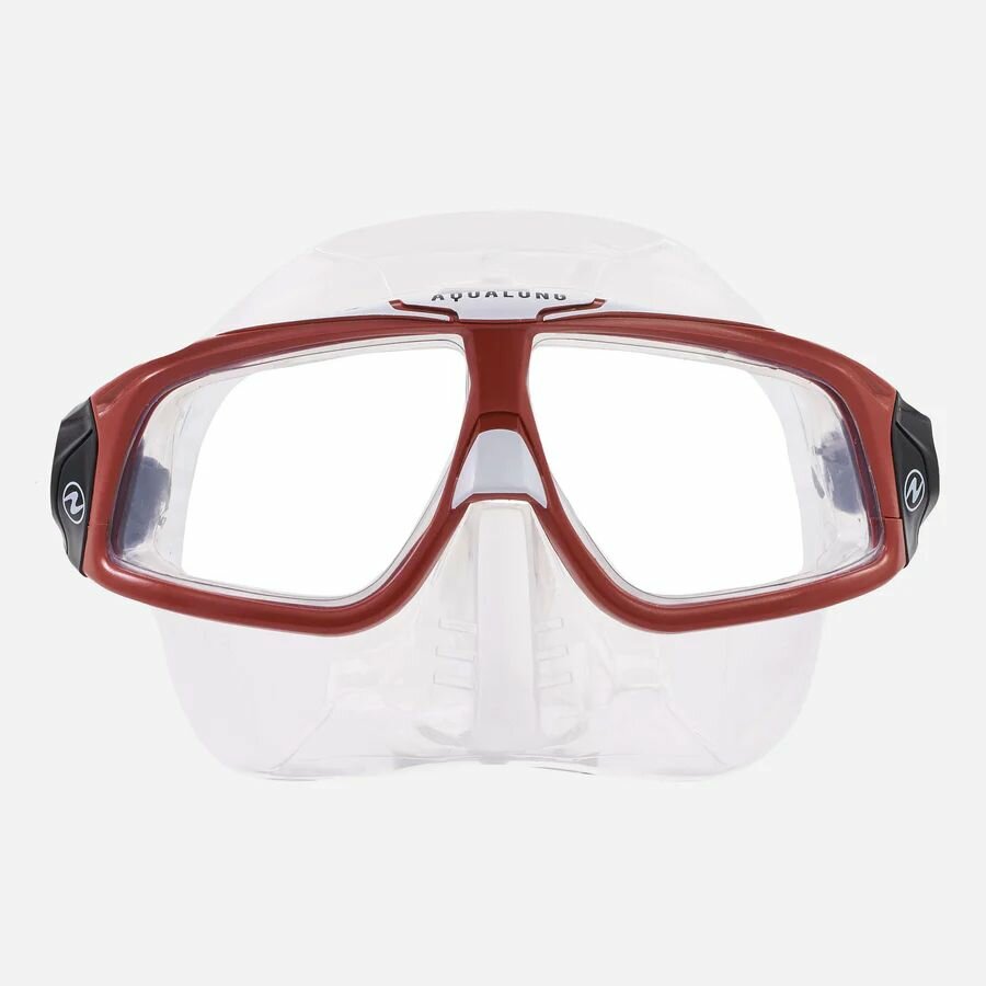 Маска для фридайвинга AquaLung Sphera X прозрачный силикон кирпичный