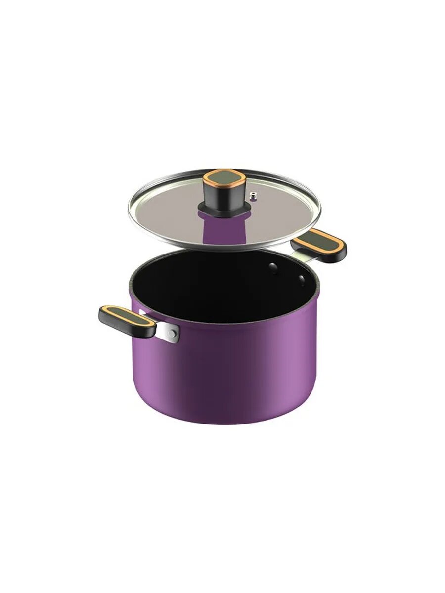 Кастрюля IBF 20 см, фиолетовая, серия Positive Purple