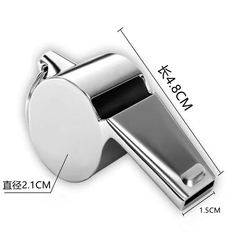 Свисток спортивный судейский с шариком, металлическийСпортивный свисток