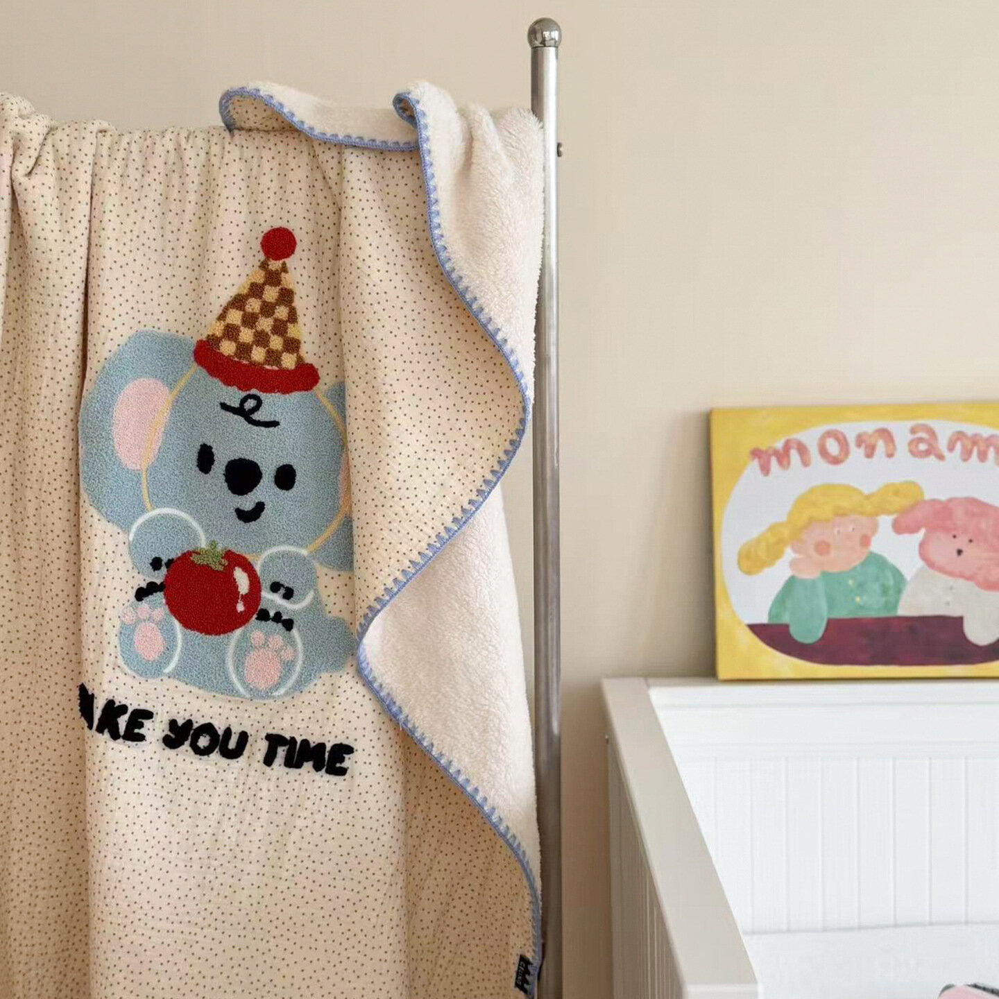 2025 новое осенне-зимнее лоскутное одеяло с вышивкой в форме треугольника и крючком по краю с одной стороны,