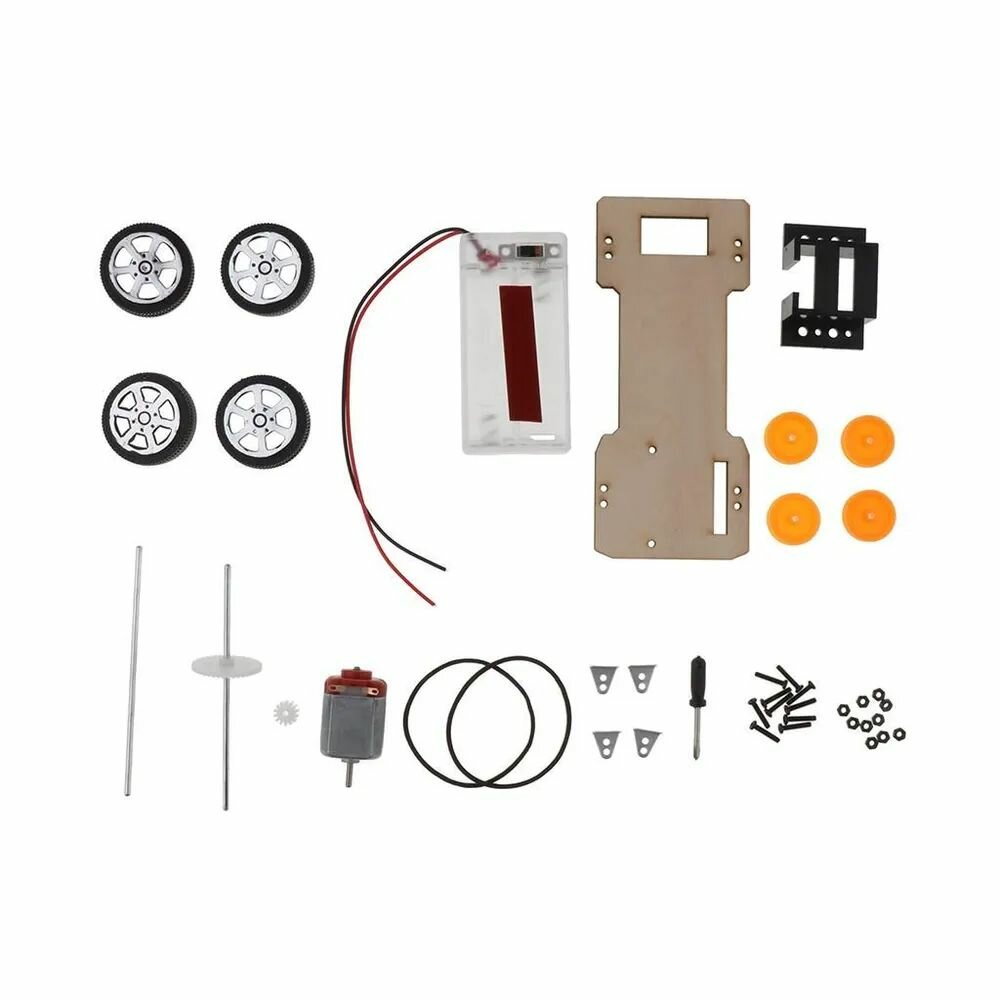 Набор для сборки металлического электромобиля с полным приводом, модель для детского творчества, игрушка для самостоятельной сборки