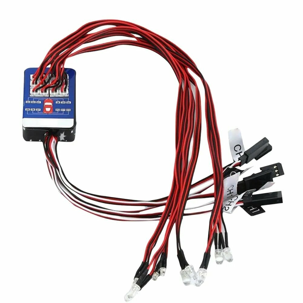 0ZU4-Универсальный. RC Car 12 LED Light Set Lighting Kit Simulation Flashing Lights