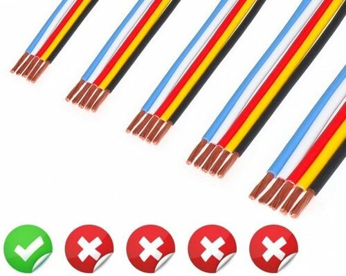 Провод монтажный 0,5мм2 пучок 5м пвам Спектр 5 цветов