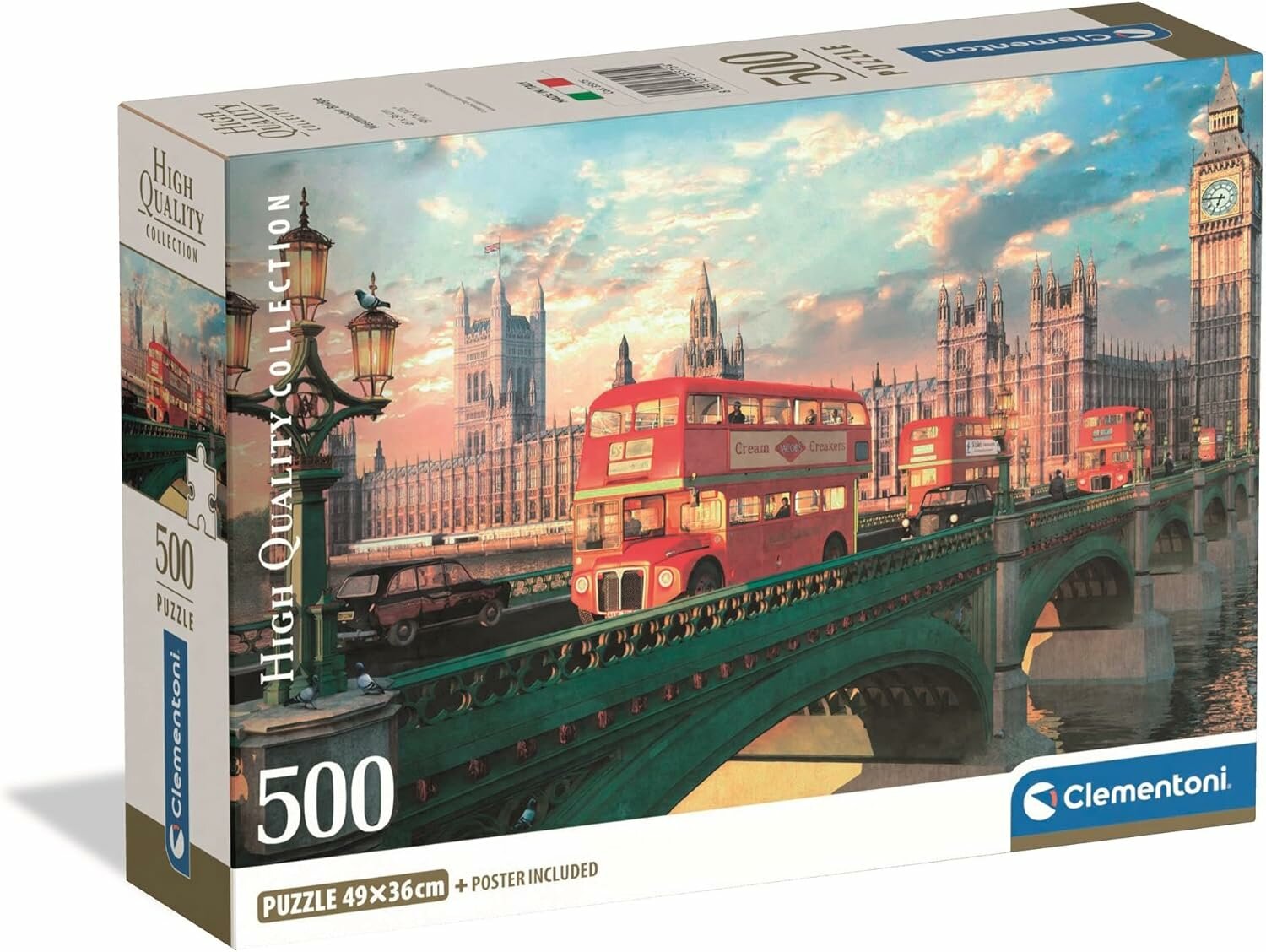 Пазл для взрослых Clementoni 500 деталей, элементов: Вестминстерский мост