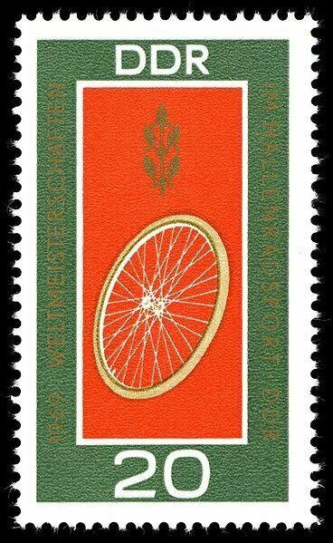 (1969-061) Марка Германия (ГДР) "Велоспорт" Чемпионаты мира III O