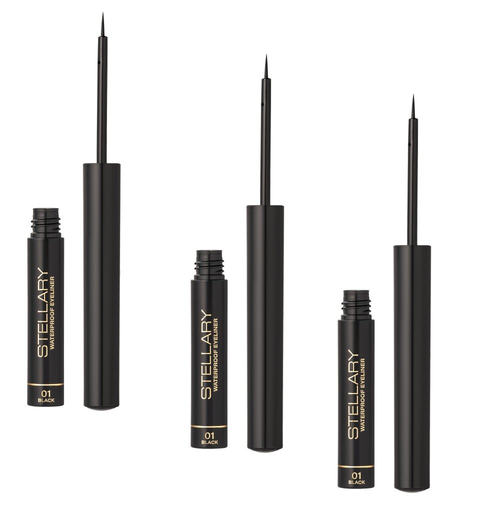 Водостойкая подводка Stellary для глаз / Waterproof eyeliner Black тон 01 3шт