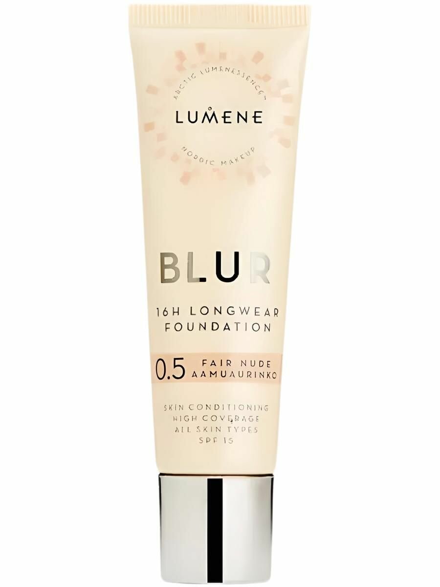 LUMENE Тональный крем для лица Blur 16H Longwear Foundation, тон 0.5 Fair nude Натуральный, SPF15