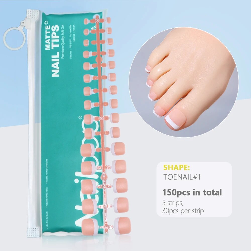 Накладные ногти для педикюра Toenail-001, 150 шт